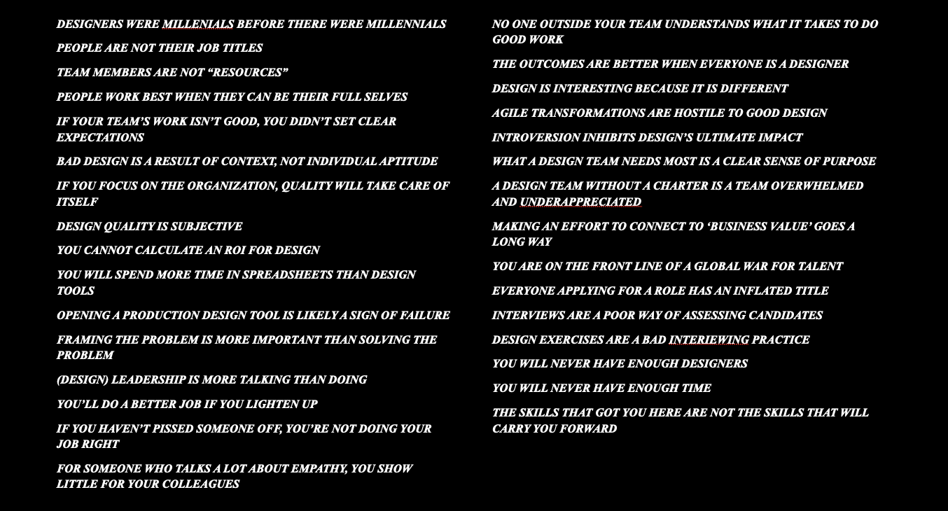 14: “If your team’s work isn’t good, you didn’t set clear expectations ...